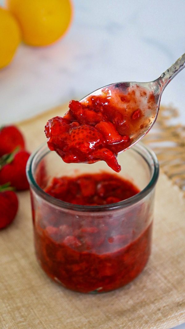 Healthy Strawberry Jam (inspired by Ina Garten) - Justine Cooks Vegan