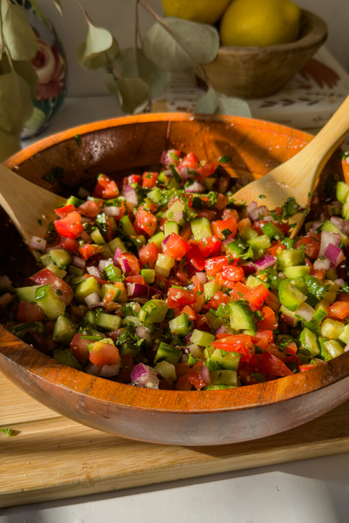 Shirazi Salad: A Healthy Vegan Persian Recipe - Justine Cooks Vegan